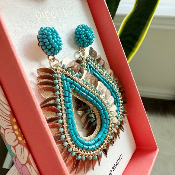 Piper K | Jewelry | New Piper K Hand Beaded Earrings | Poshmark